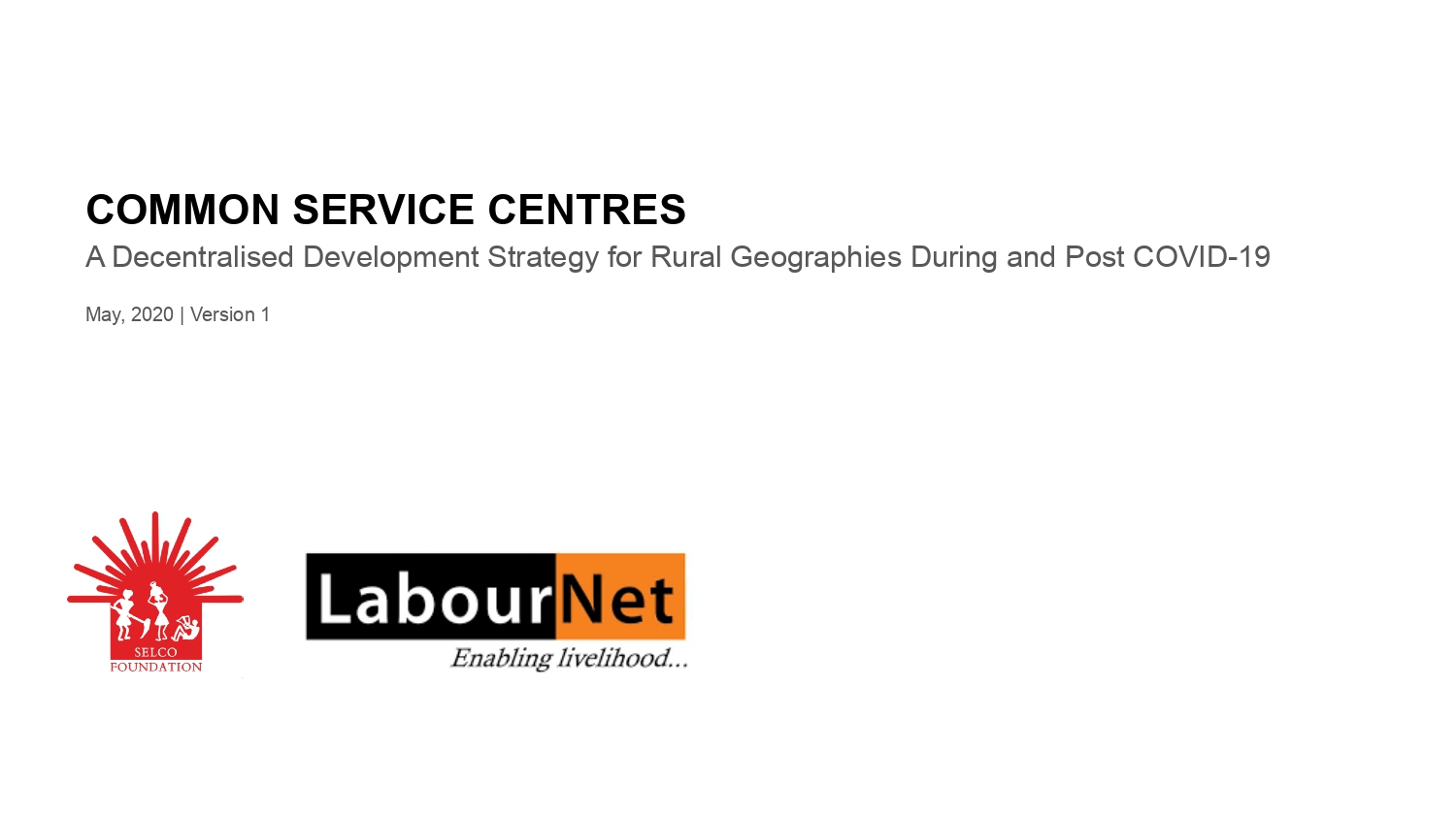 Common Services Centres – A Decentralised Development Strategy for ...